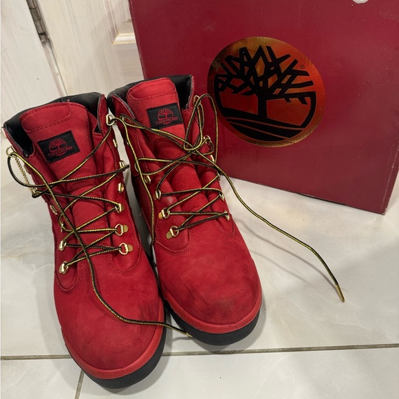 Timberland | Shoes | Timberland Jimmy Jazz Exclusive Red Field Boots ...